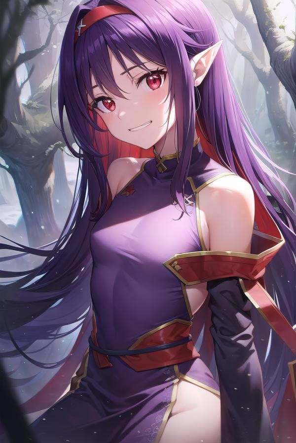 Purple Haired Anime Girl With Sword