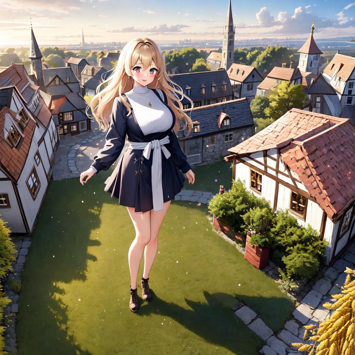 AOM3 Based Giantess LoRA (Sunset) - v0.1 | Stable Diffusion LoRA | Civitai