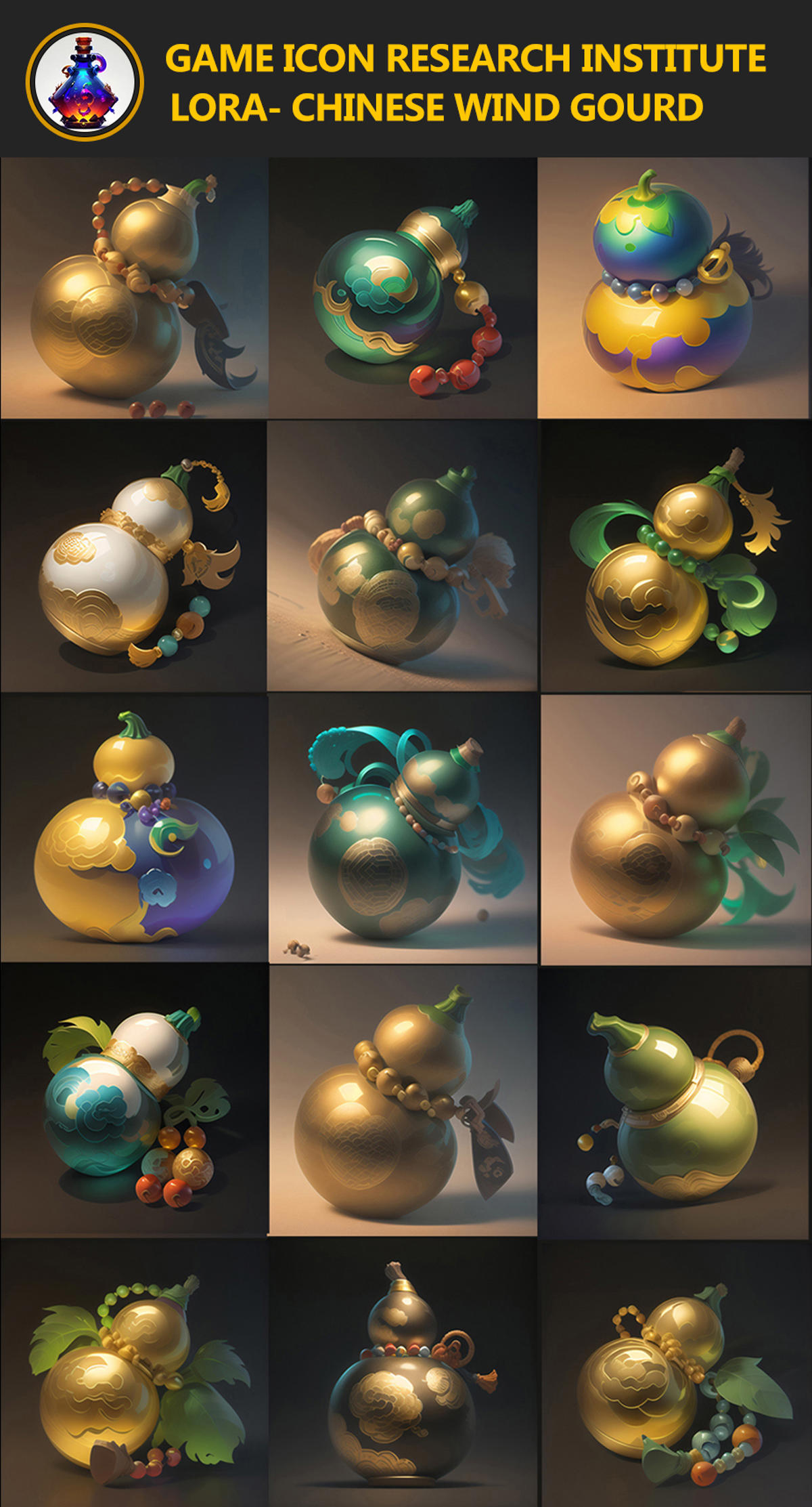 GameIconResearch_gourd_Lora - v1.0 | Stable Diffusion LoRA | Civitai