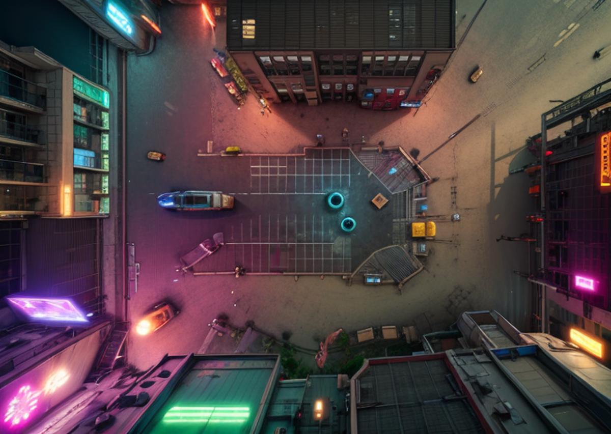 Table Rpg / D&D Maps - Futuristic City (Op3) - v1.0 | Stable Diffusion LoRA | Civitai