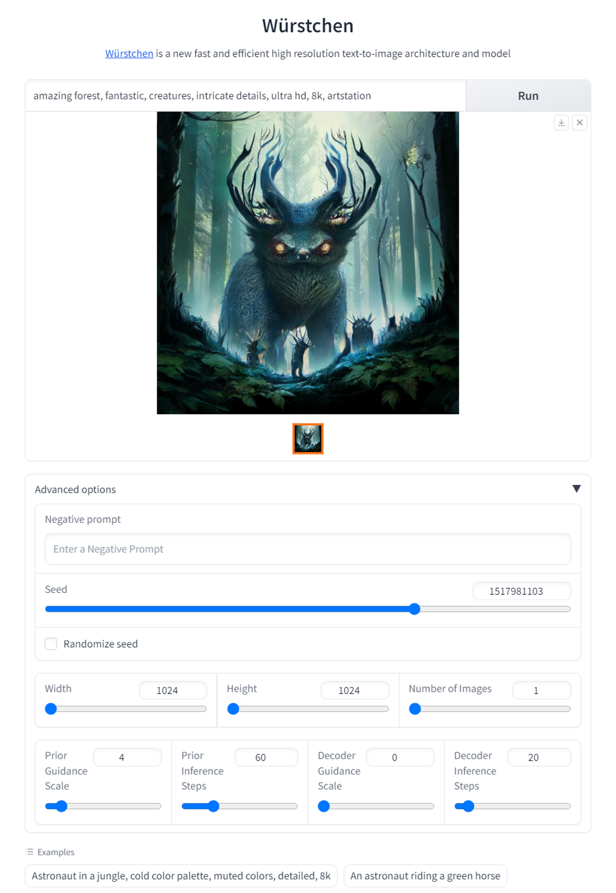 Free tier Google Colab notebook for Würstchen Fast Diffusion for Image Generation like SDXL ...