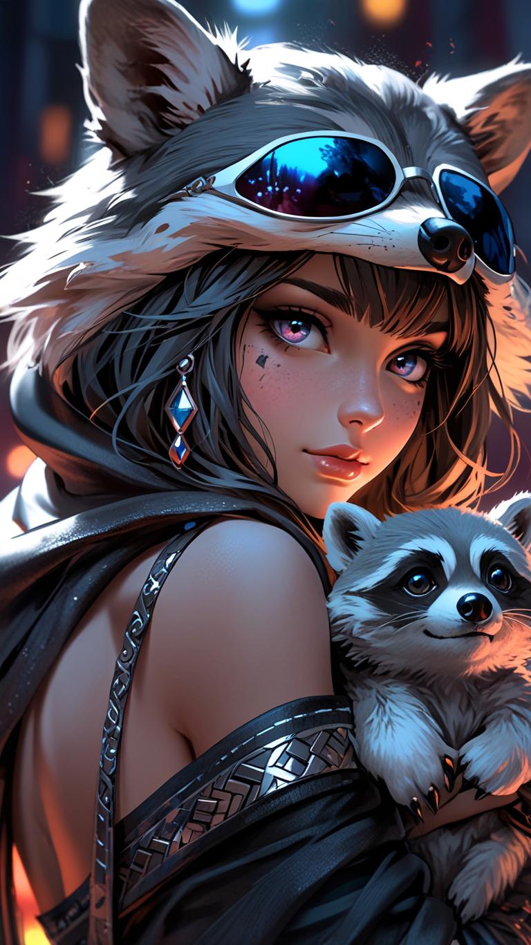 Racoon girl | Civitai