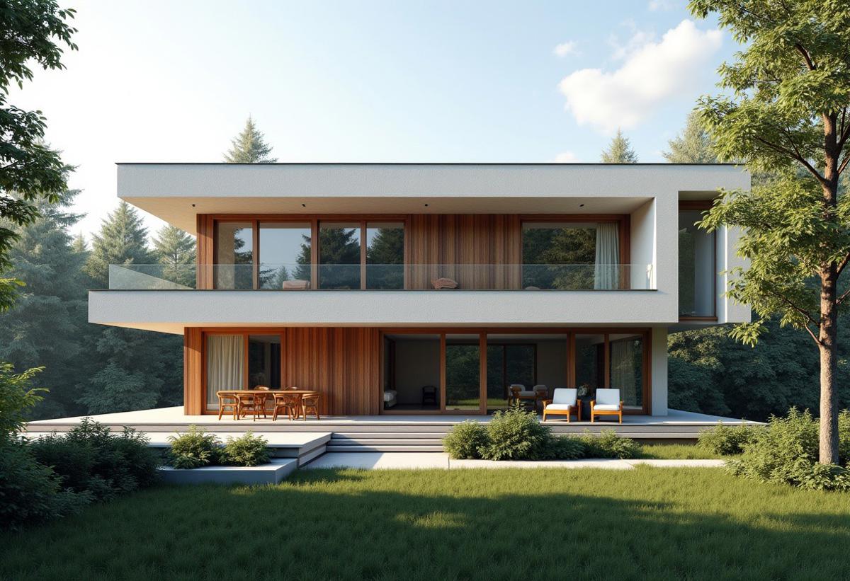 two-storey country house in the constructivist style | Civitai