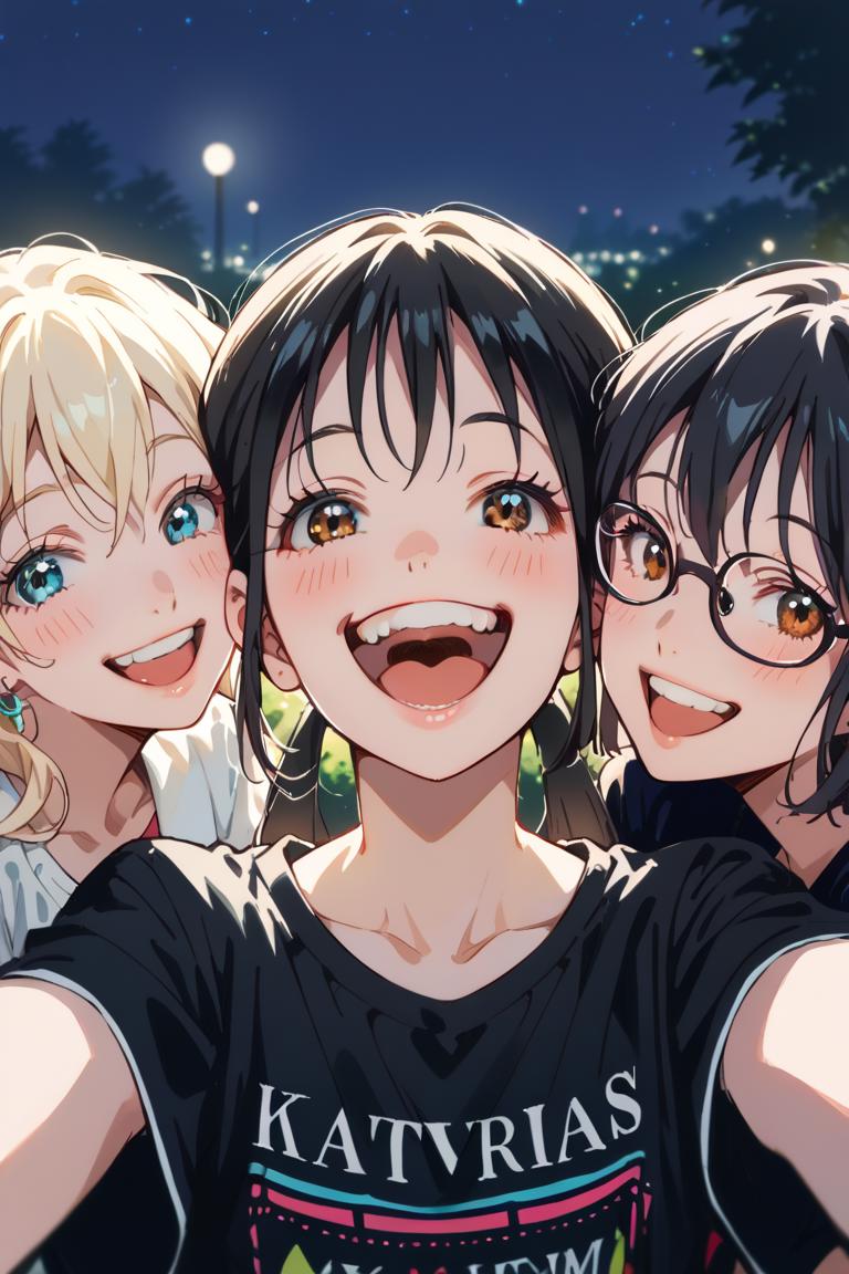 👧🏻👧🏼👧🏻 Kasumi ︎Olivia ︎Hanako | Asobi Asobase! - Asobi Asobase Trio! | Stable Diffusion LoRA ...