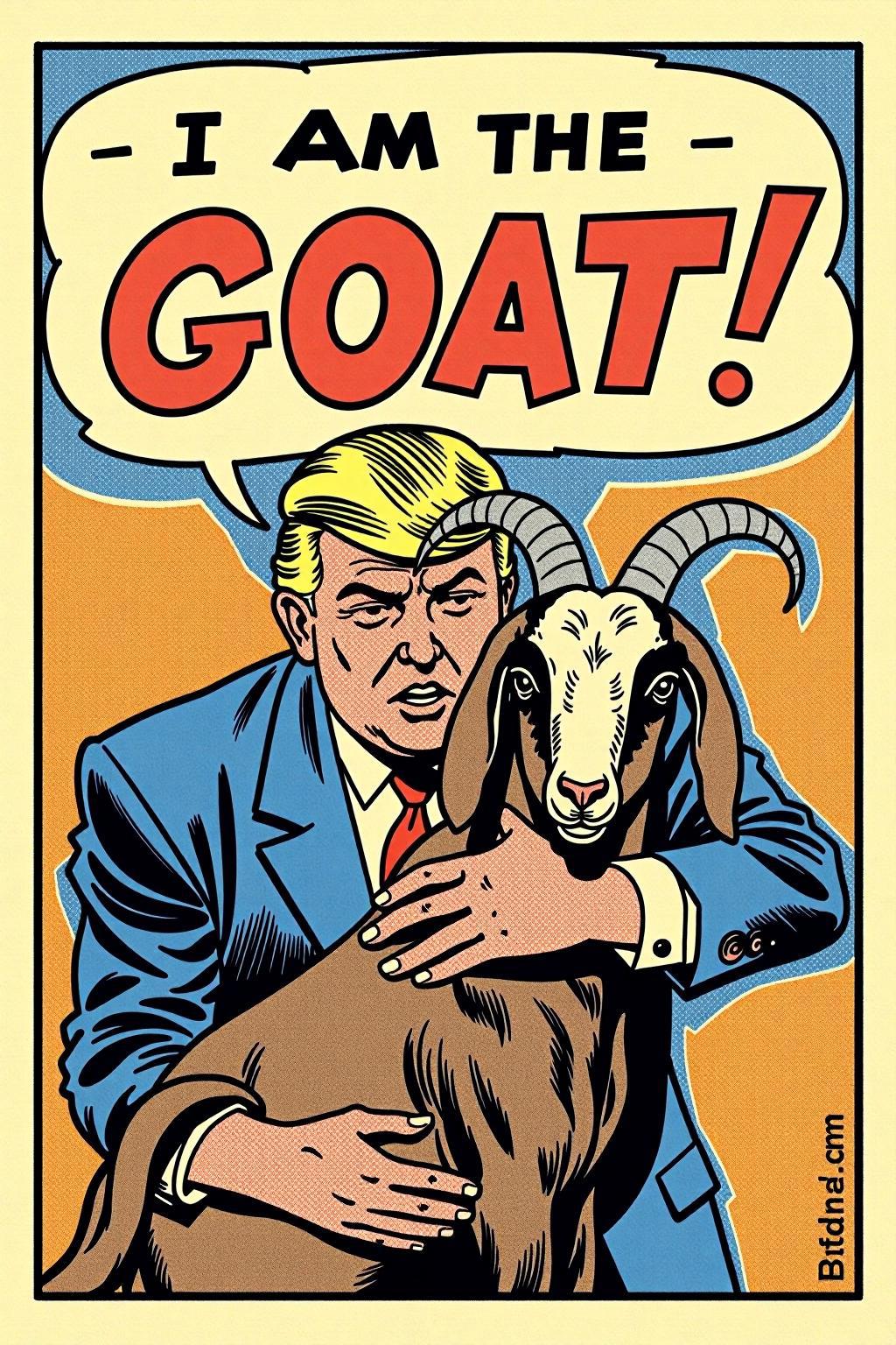 c0m1c style vintage colorful comic book panel, a Donald Trump hugging a ...