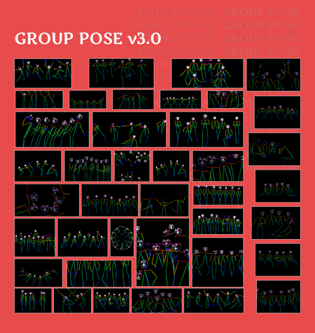 GroupPose - v3.0 | Stable Diffusion Poses | Civitai