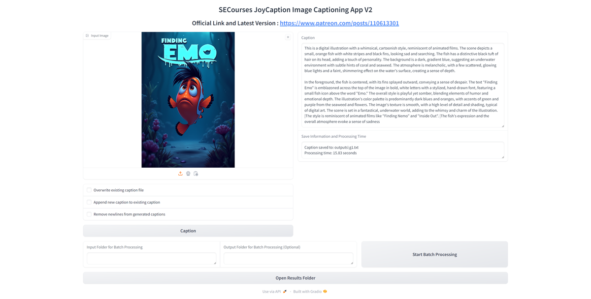JoyCaption is amazing to caption training data. Advanced Gradio APP with batch processing | Civitai