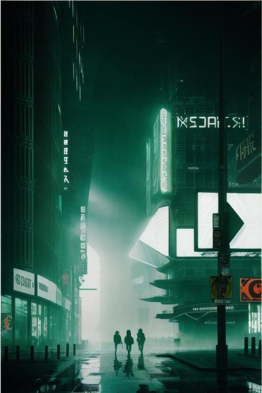 Sick green color palette images generated with AI