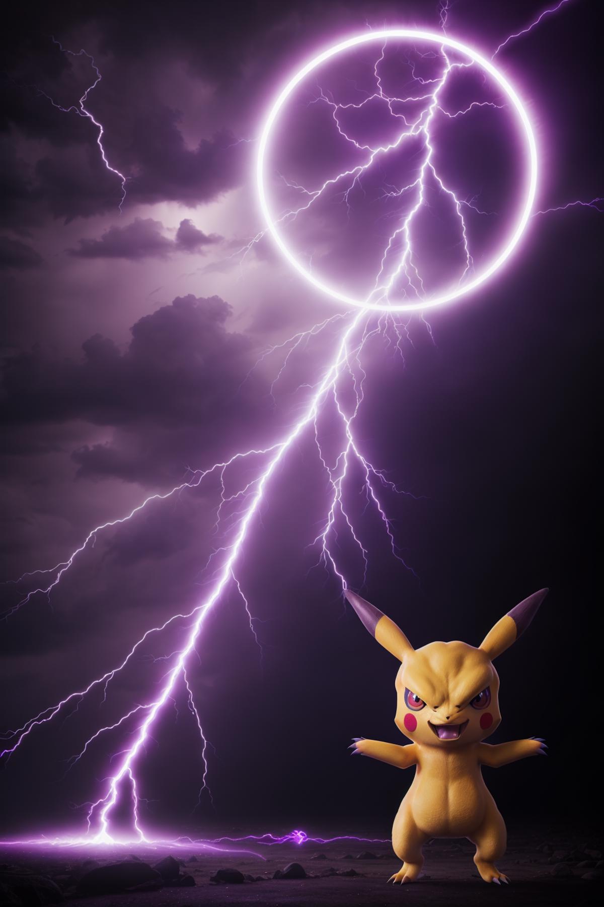 Pikachu Lightning Wallpaper