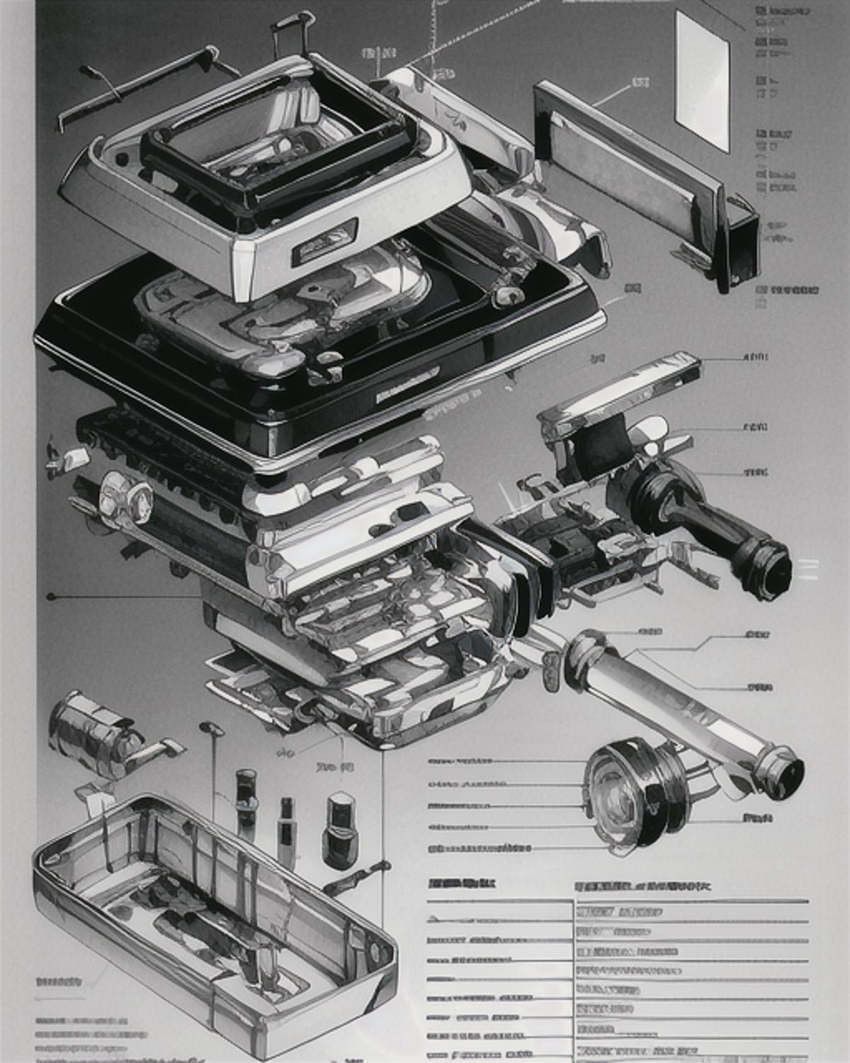 【Y5】Blue print (Disassembly diagram) - v1.0 | Other LoRA | Civitai