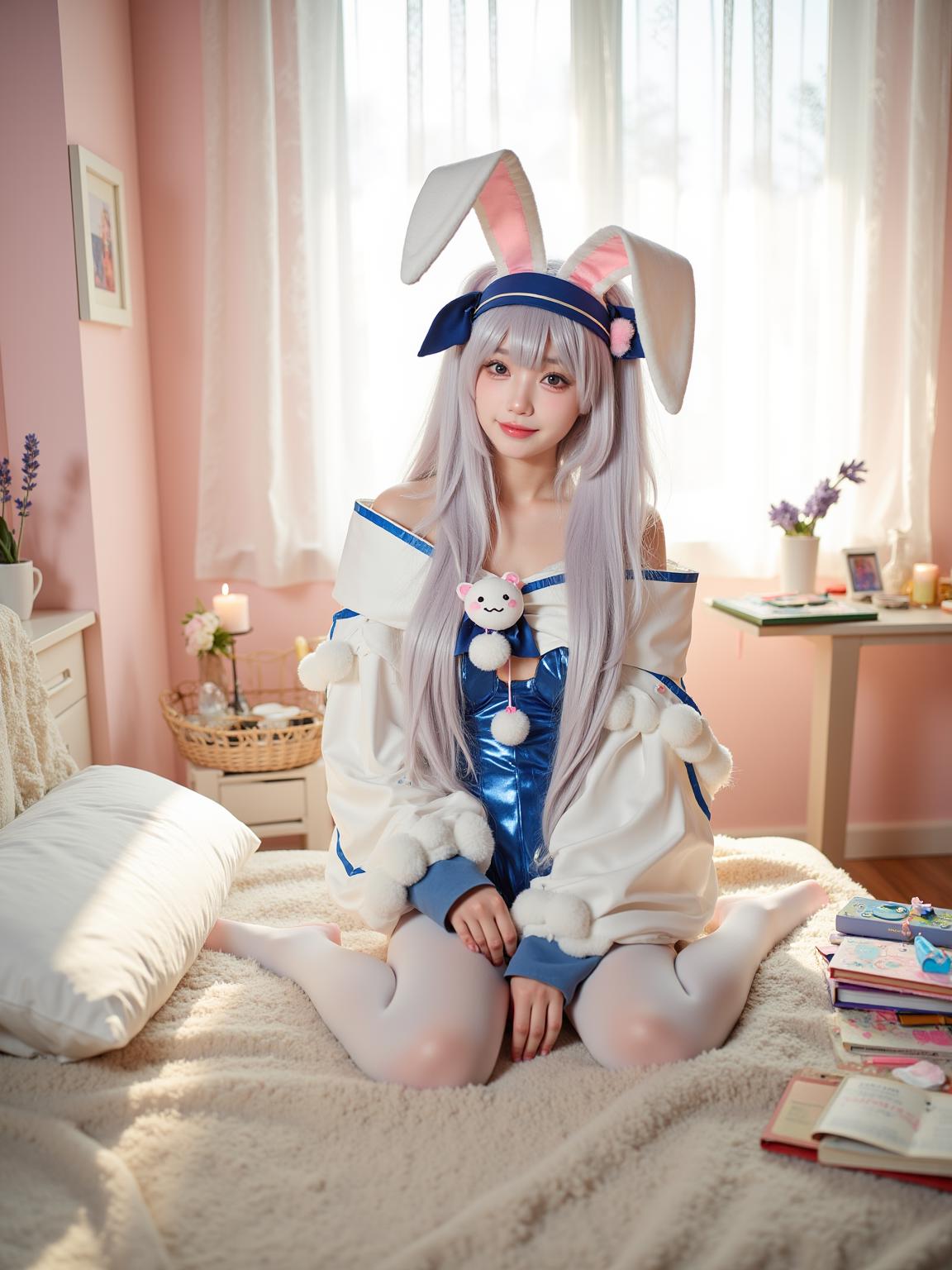 [Flux.1 D][Realistic] Cosplay costume collection| cos - |Laffey Rabbit