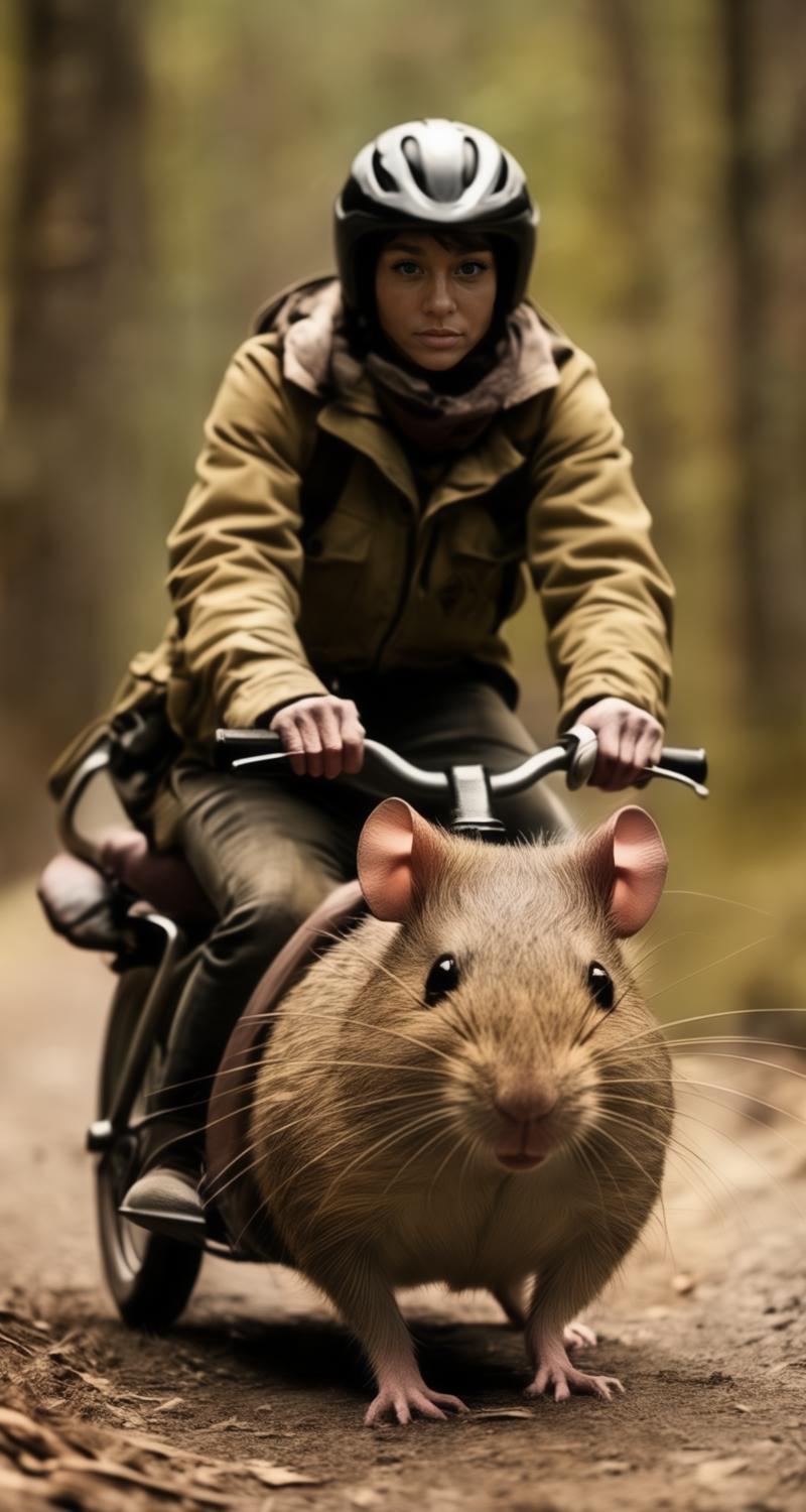 a person riding a rodent | Civitai