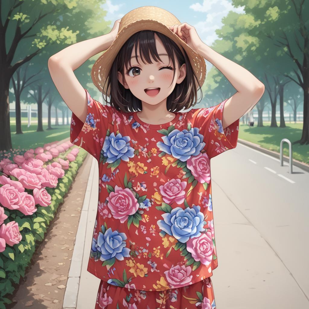 Dongbei Dahua print clothes | PonyXL - Pony_v1.0 | Stable Diffusion LoRA | Civitai