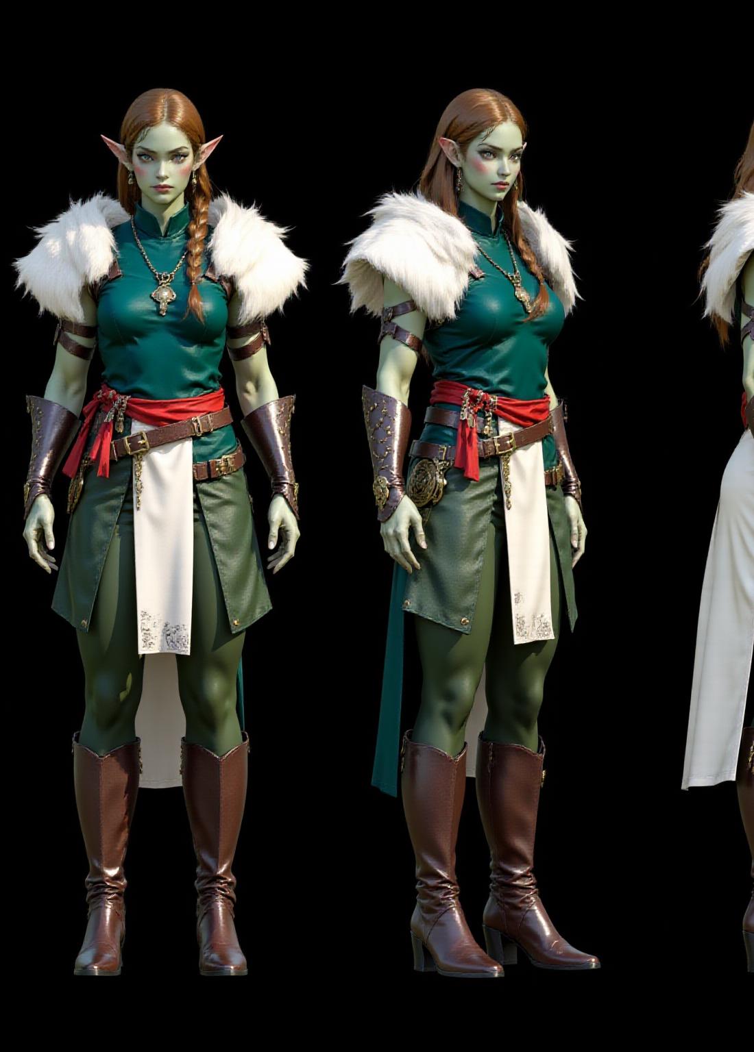 F1/XL MMO RPG Model Turn, Multi-View, Turnaround, Model Sheet ...