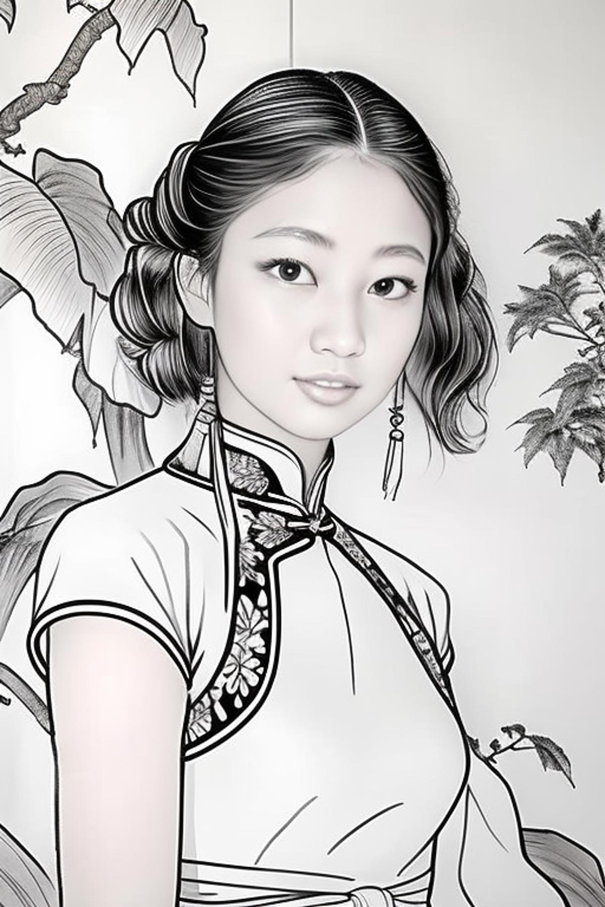 Chinese Drawing - girl - v1.0 | Stable Diffusion LoRA | Civitai