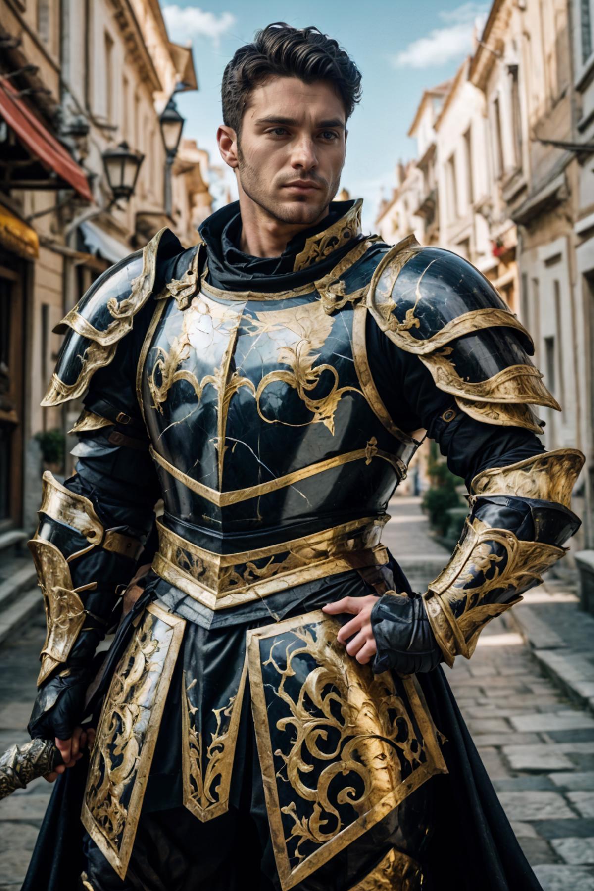 Gold Black Marble Armor - v1.0 | Stable Diffusion LoRA | Civitai