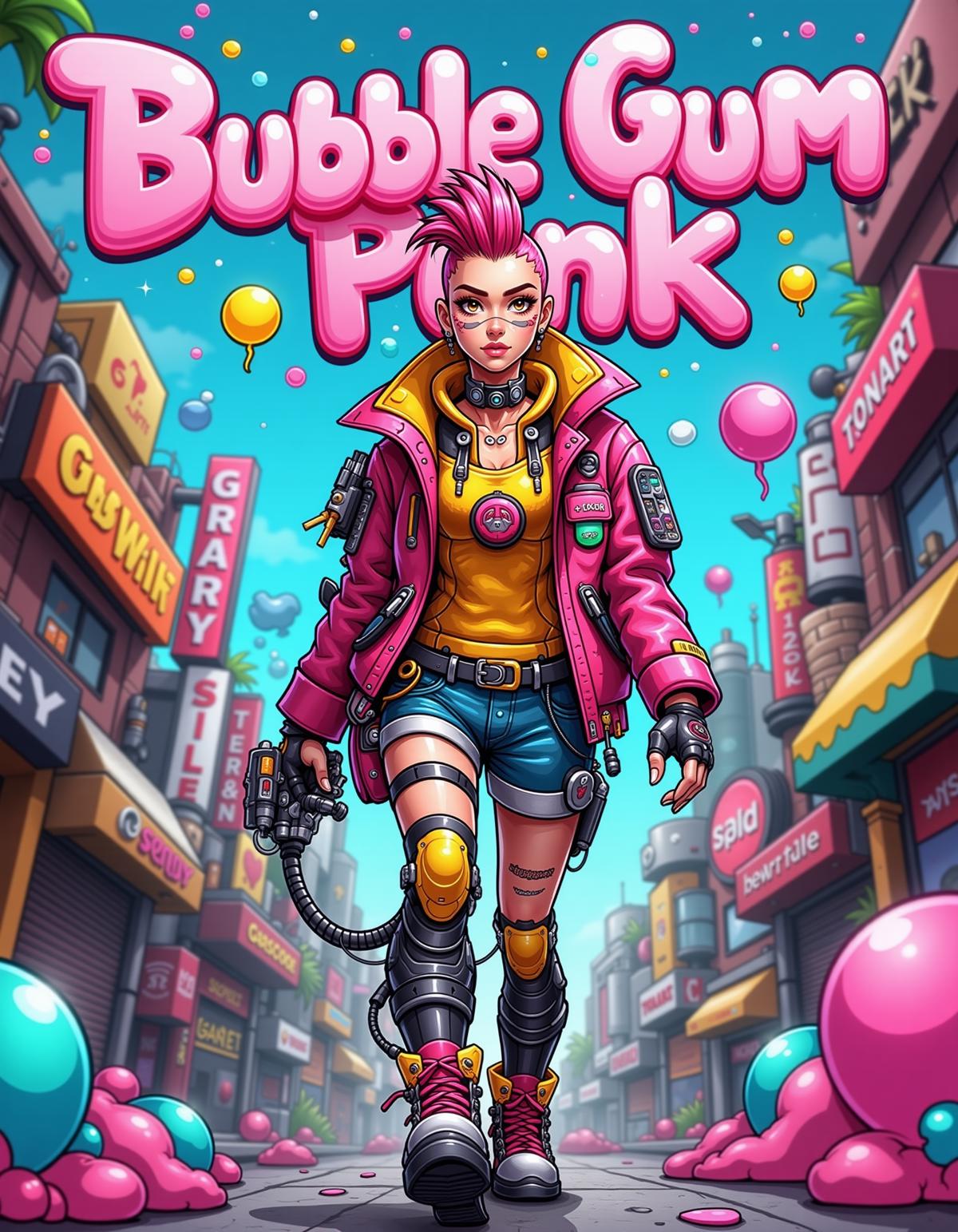 Neon Bubblegum Punk - FLUX Showcase | Civitai