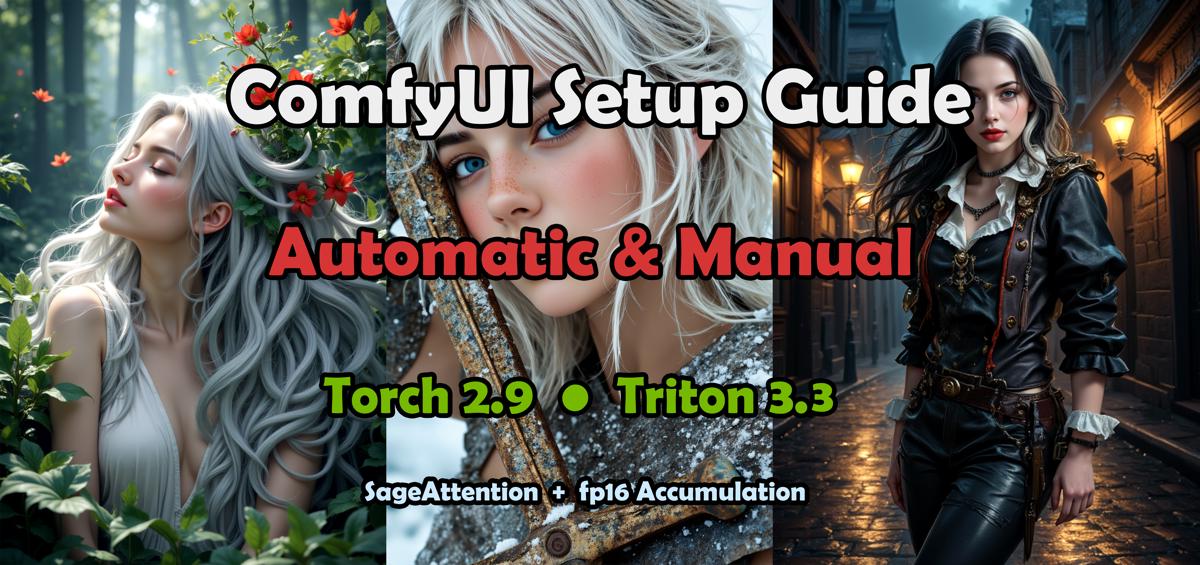 Installation Guide - ComfyUI - Torch2.9 - Triton3.3 - SageAttention - fp16 accumulation | Civitai