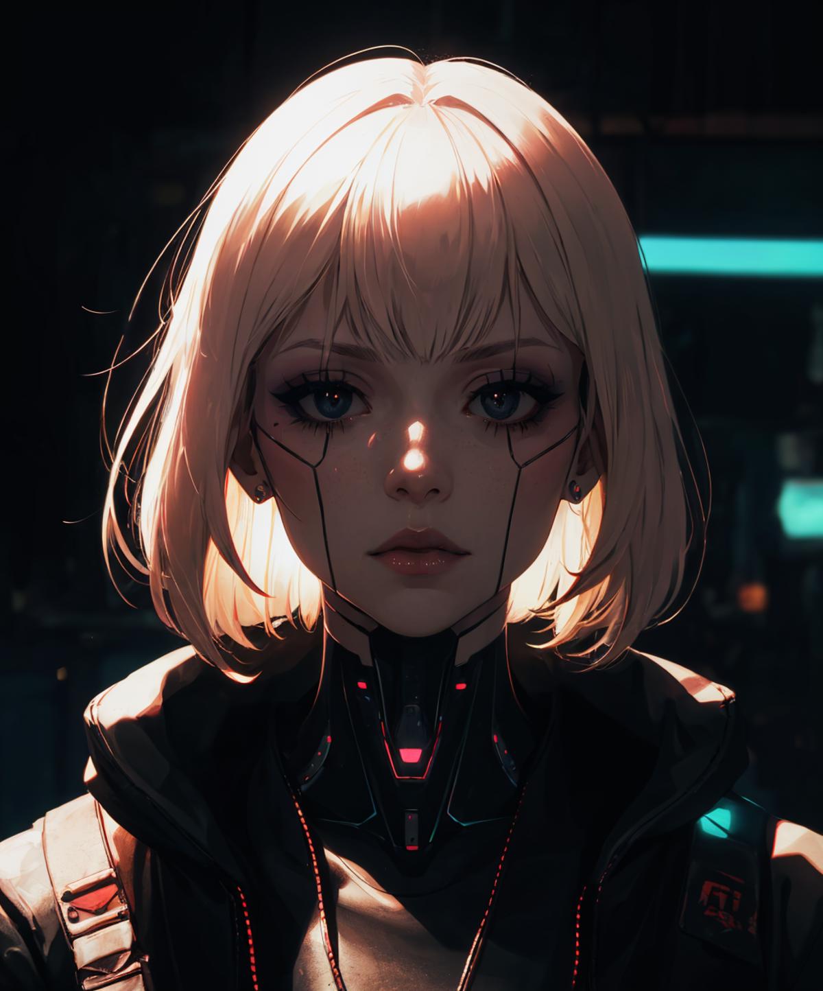 Cyberpunk face implant mark - v1.0 | Stable Diffusion LoRA | Civitai