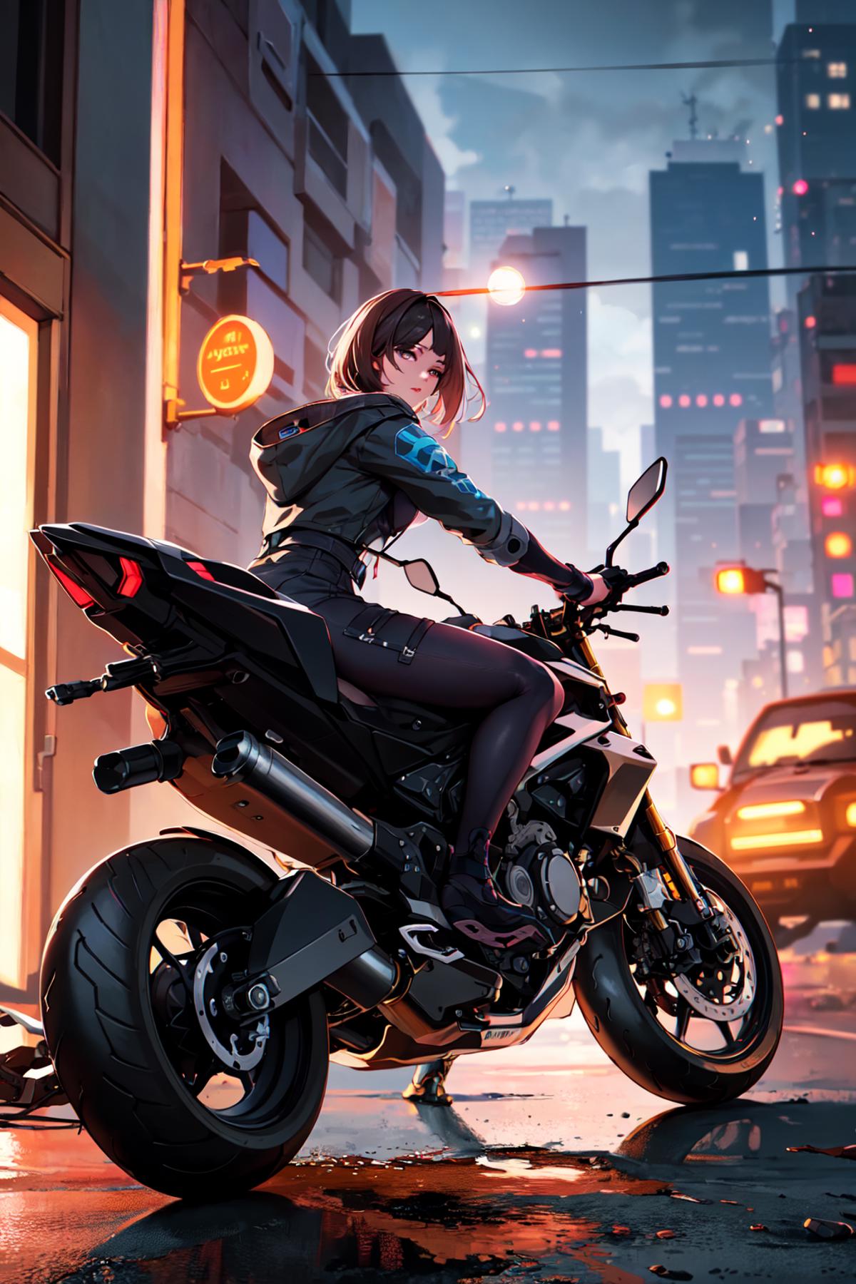 Waifu on Motorcycle - v2 | Stable Diffusion LoRA | Civitai