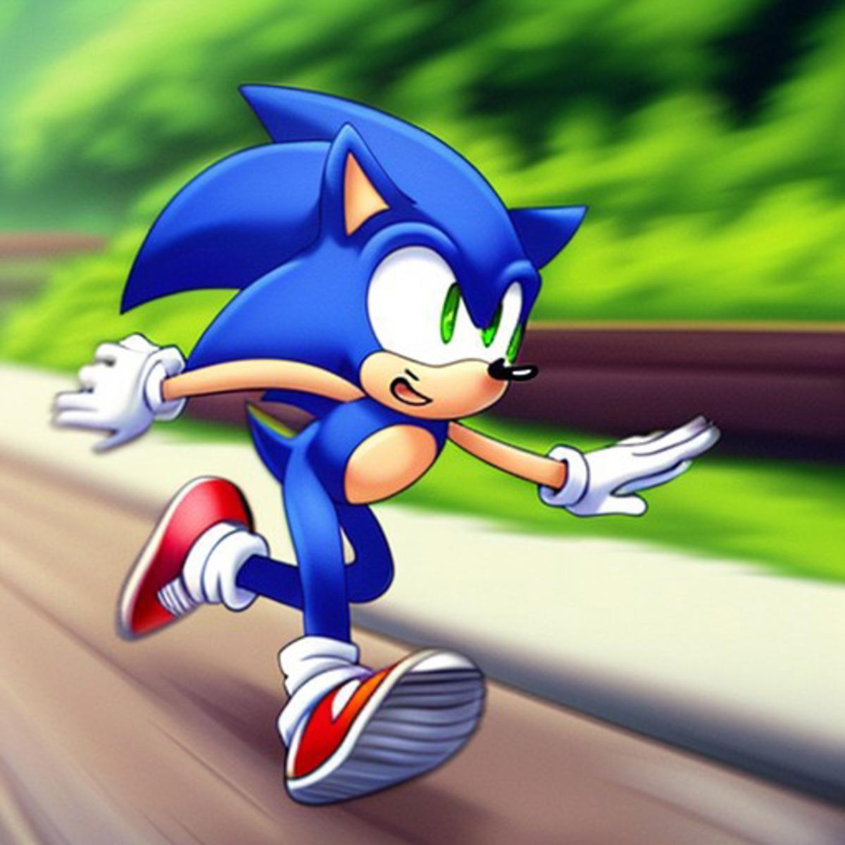 Sonic running, pretty much | Civitai