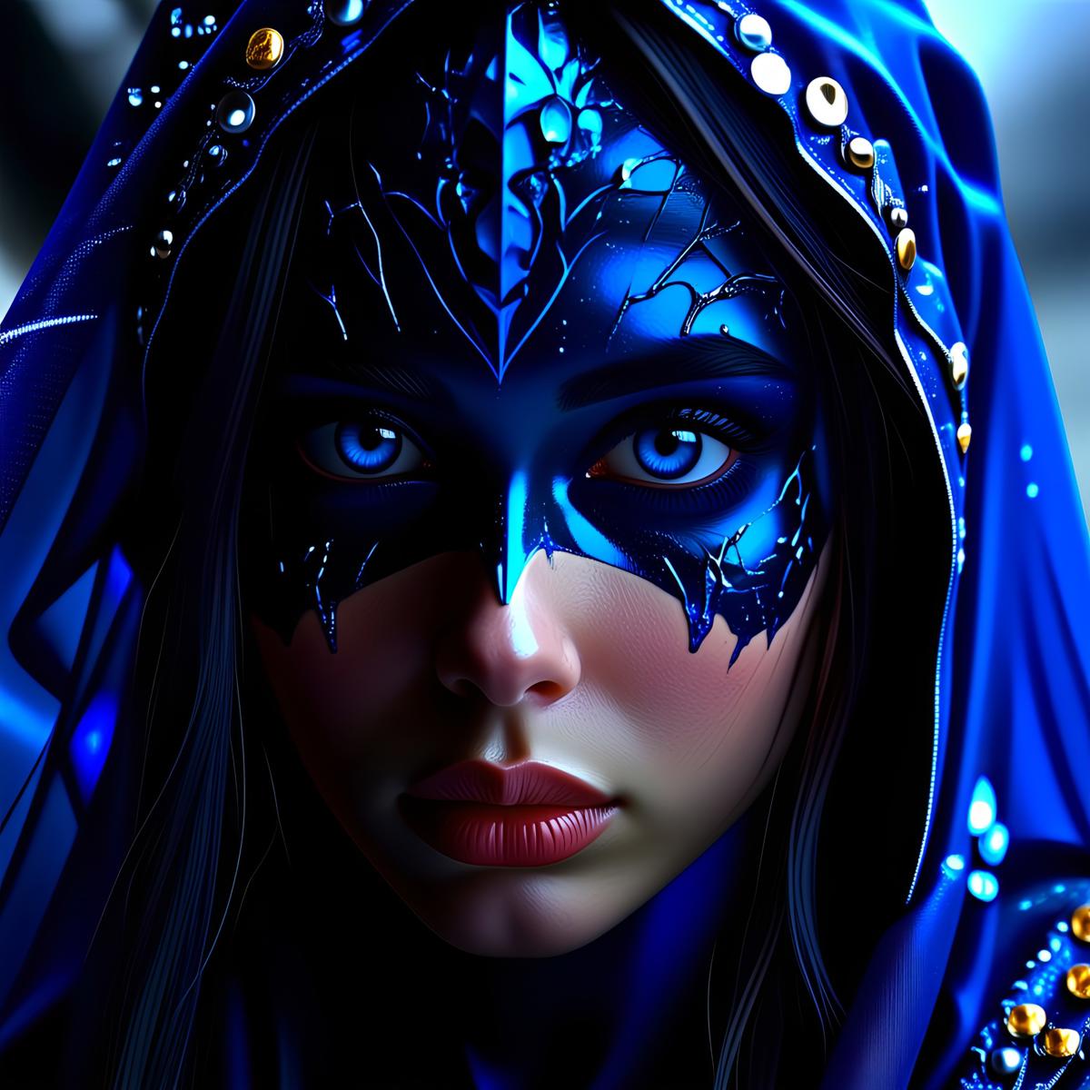 Beebe Bluff (Doug) A Woman With A Blue Hoodie And A Hoodie On Her Head ...