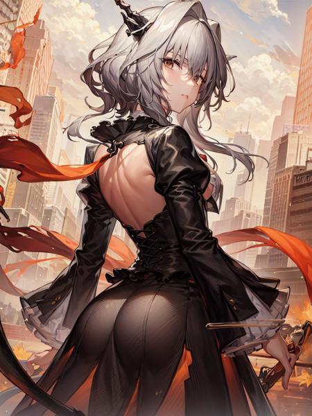 AI Image Creation 1girl,cowboy shot,talulah,dress,form bac - AIEasyPic