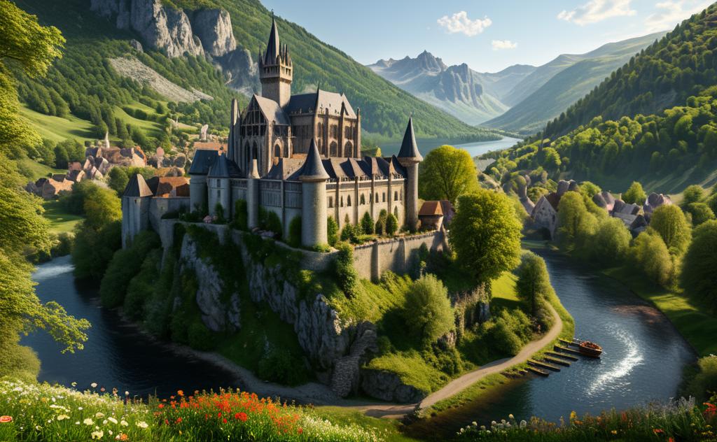 landscapes of castles and fortresses - V3 Showcase | Civitai