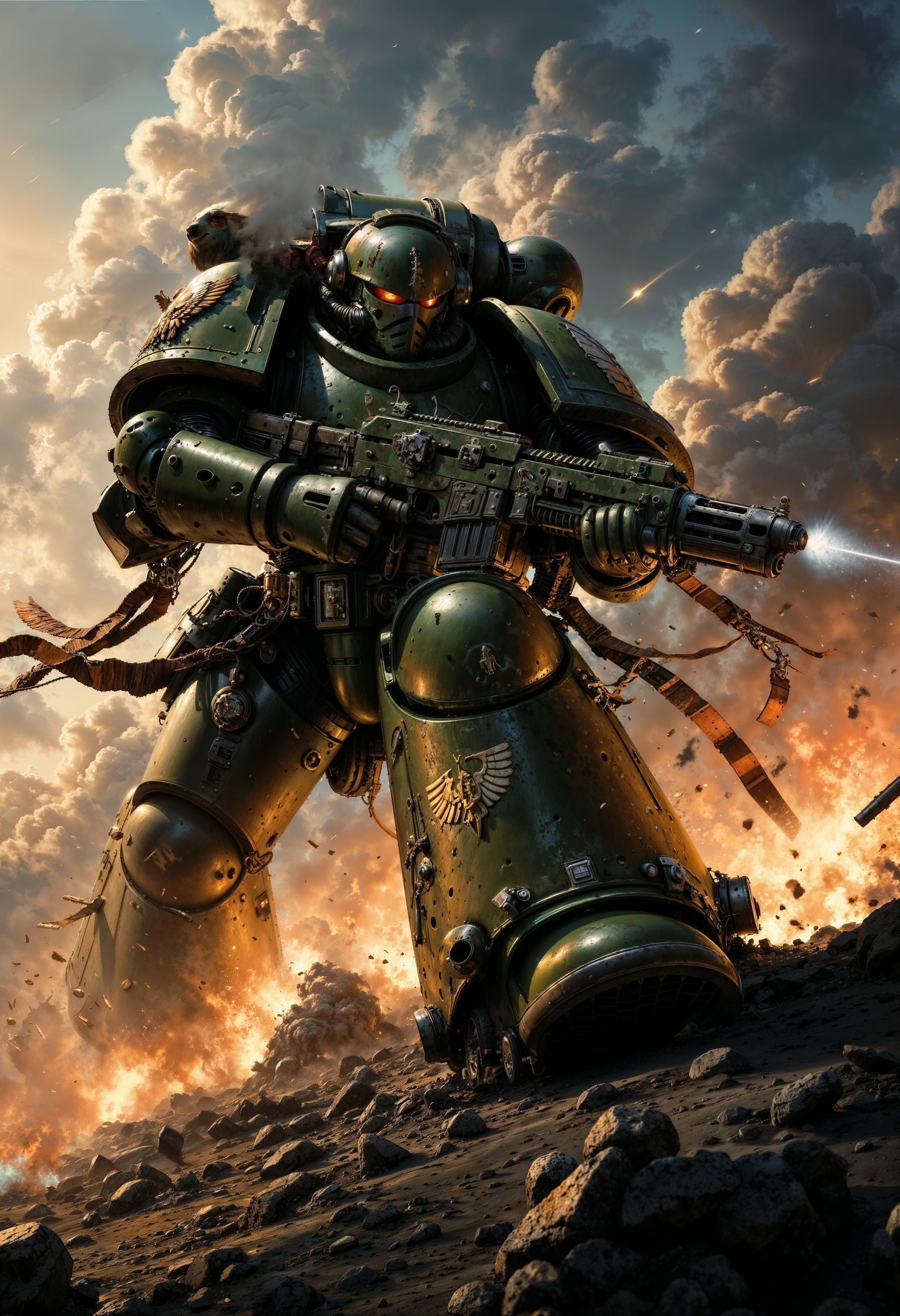 The Space Marines Warhammer 40K | Flux + Pony + illustrious - Dark Angels Flux
