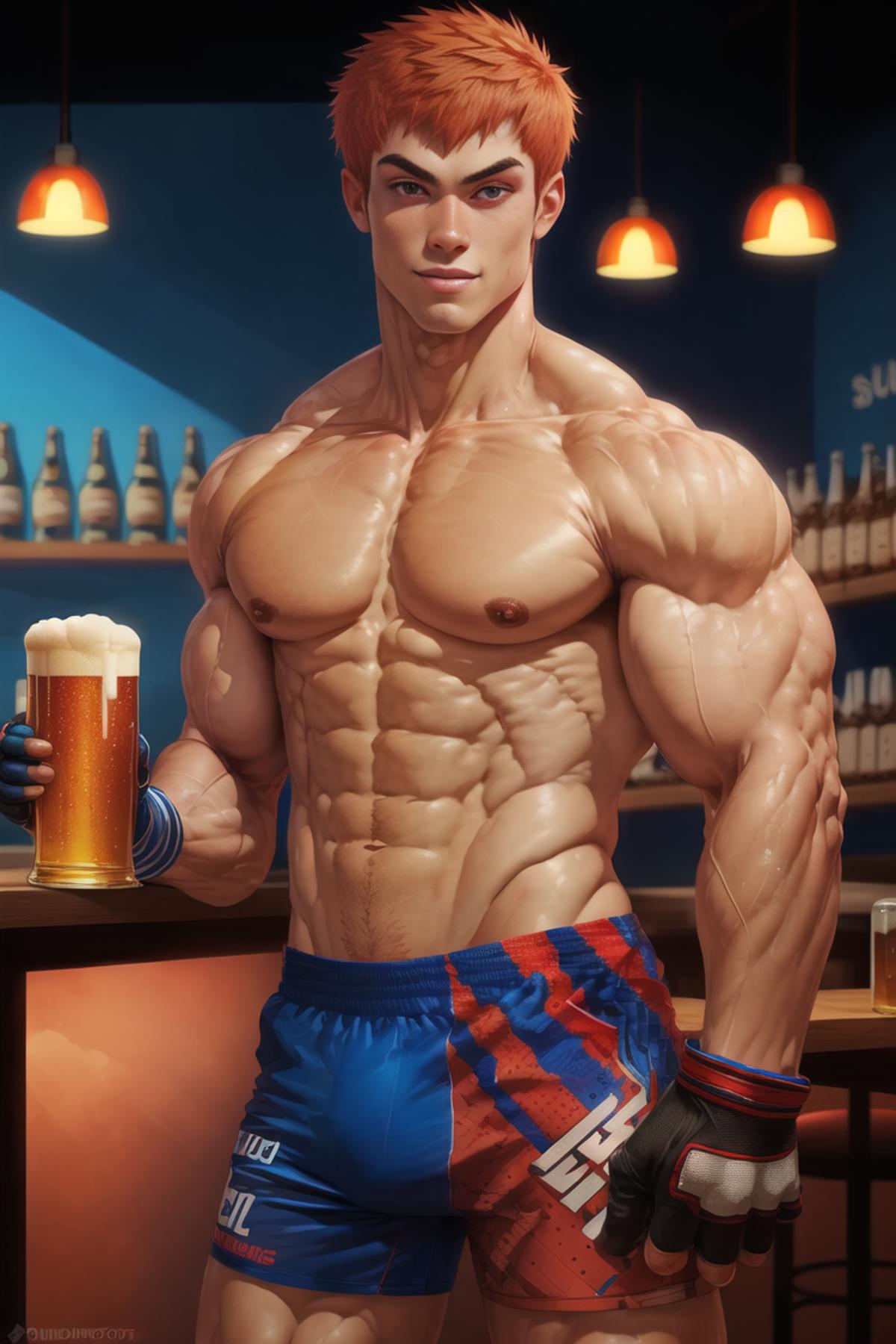 Gai Tendo [King of Fighters] - v1.0 | Stable Diffusion LoRA | Civitai