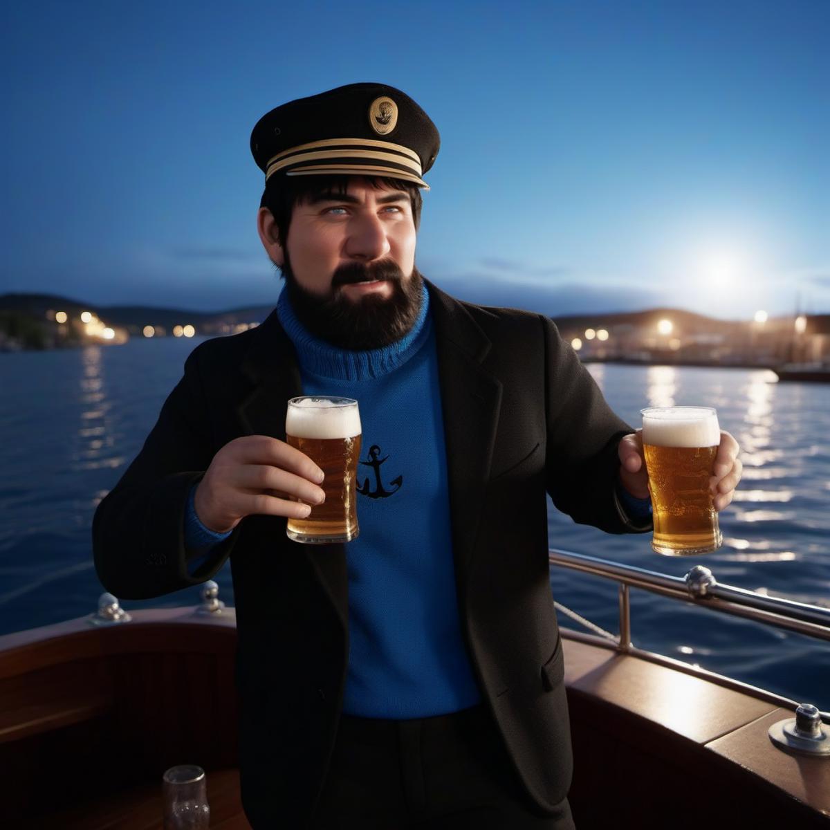 Captain Haddock - The Adventures of Tintin - SDXL Realictic & Comics - v1.0 | Stable Diffusion ...