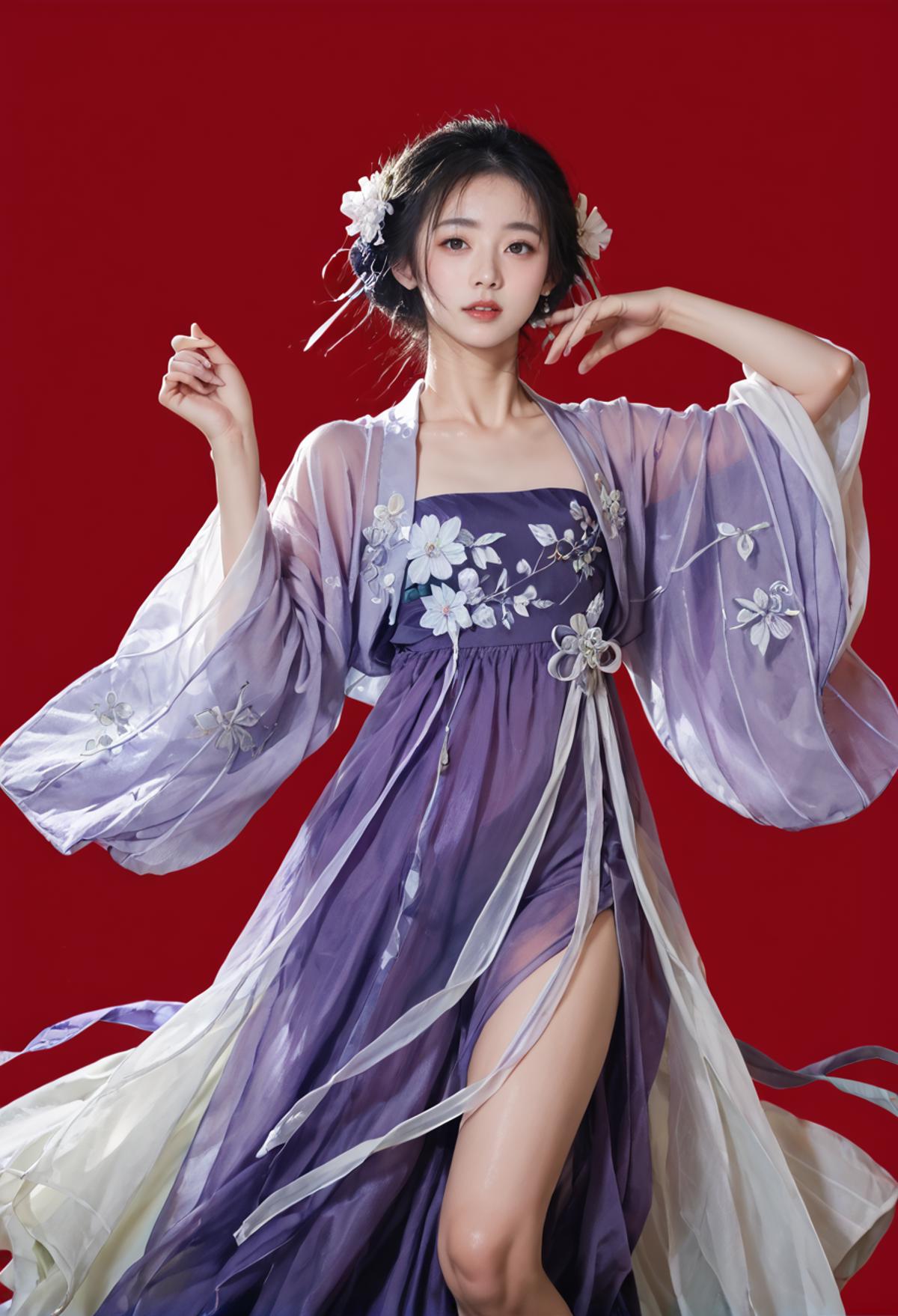 0752 Wisteria butterfly hanfu - v1.0 Showcase | Civitai