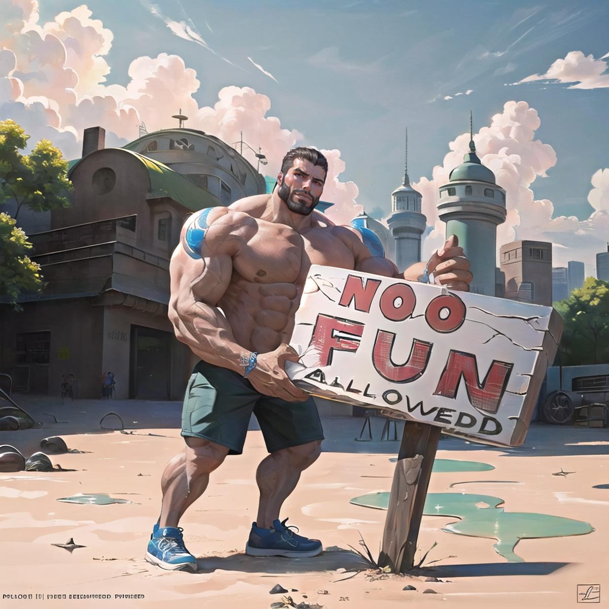 No Fun allowed Meme | Concept LoRA - v1.0 | Stable Diffusion LoRA | Civitai